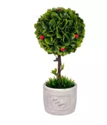 Floare artificiala decorativa in ghiveci cu mesaj, bonsai inflorit si ...
