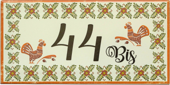 Numar casa CeramicPrint model 2 cocosi ceramica 200 x 100 x 5 mm la CEL.ro