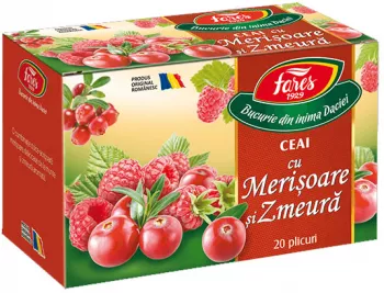 Ceai cu Merisoare si Zmeura 20 plicuri Fares la CEL.ro