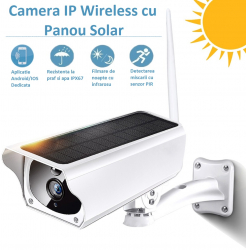 Camera de Supraveghere cu Panou Solar S03A-WIFI, Audio-Video, 4MP, 4X ...