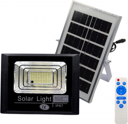 Proiector LED cu panou solar telecomanda 200W la CEL.ro