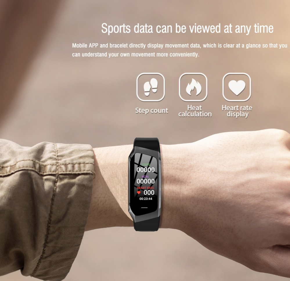 Ceas Sport Fitness Tracker Smartwatch E18-negru CP9992021NU 9992021NU ...