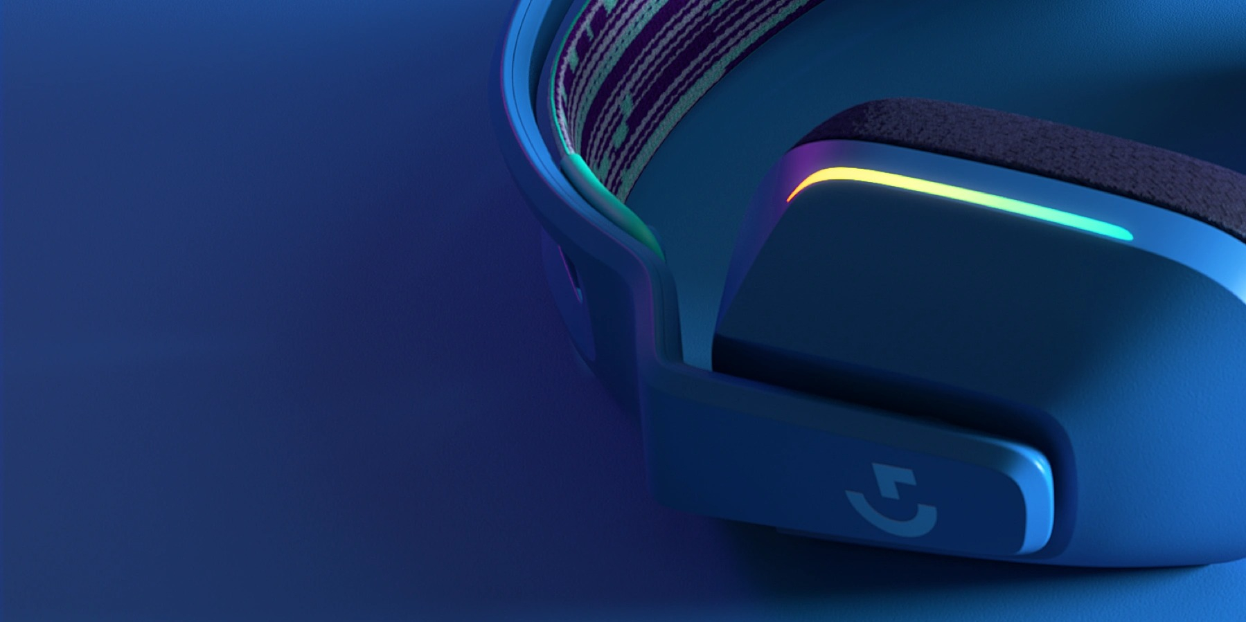 Casti gaming wireless Logitech G733 ultrausoare Lightsync RGB Albastru ...