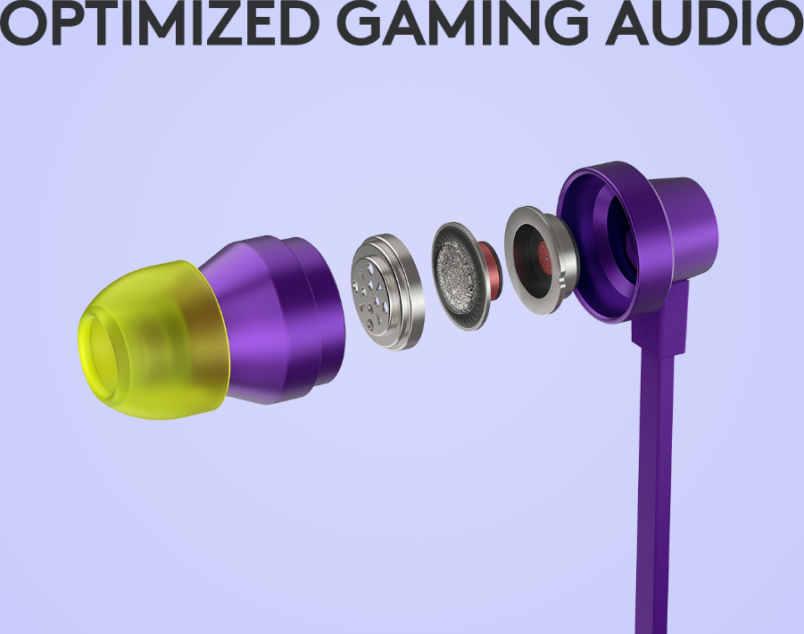 Casti gaming in-ear Logitech G333 Violet 981-000936