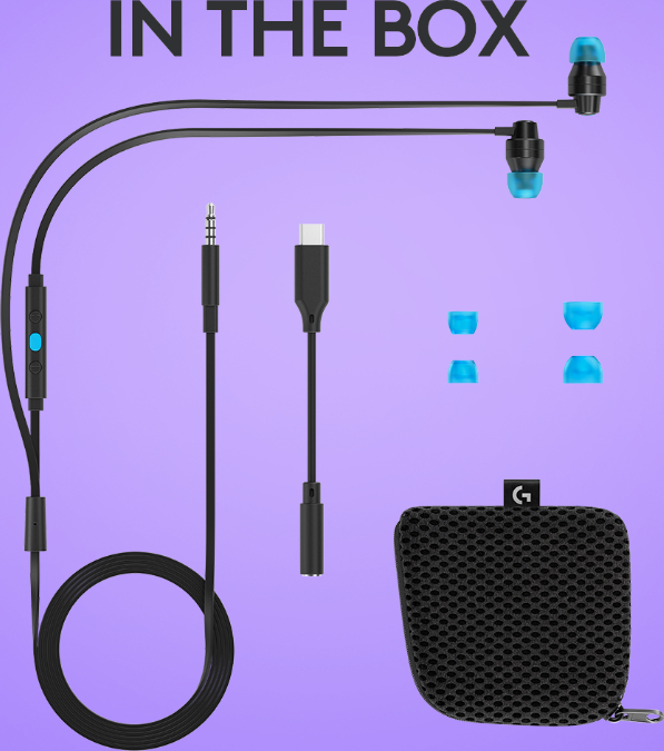 Casti gaming in-ear Logitech G333 Violet 981-000936