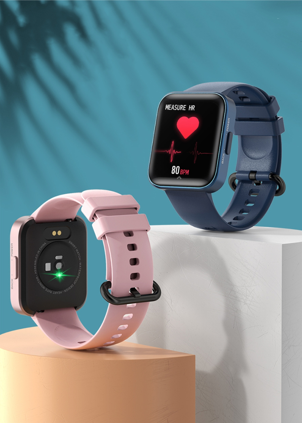 Ceas Smartwatch XK Fitness XF-17 Roz cu Monitorizare ritm cardiac Nivel ...