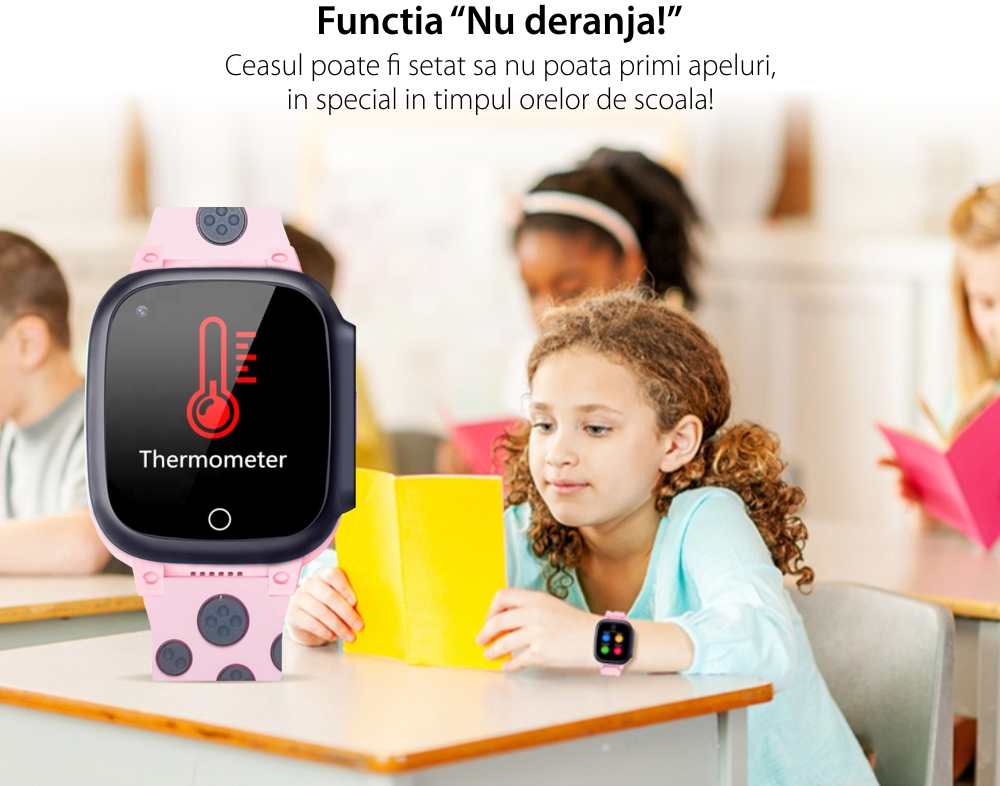 Ceas SmartWatch Pentru Copii Motto LT25 Negru cu Localizare GPS ...