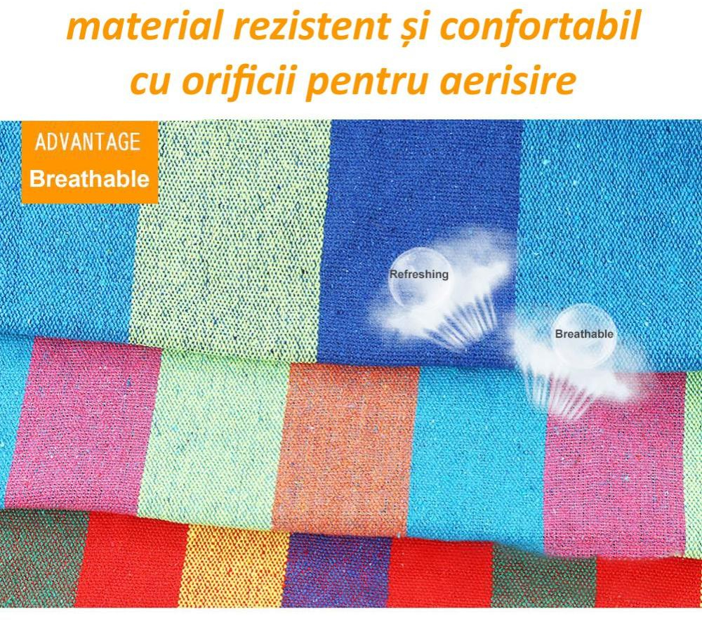 Set Hamac cu Suport Metalic Single pentru 1 Persoana cu Bara la CEL.ro