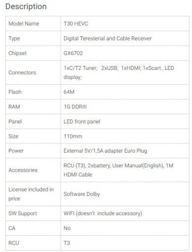 Receptor de Cablu sau Terestru Redline T30 HD Plus redlinet30