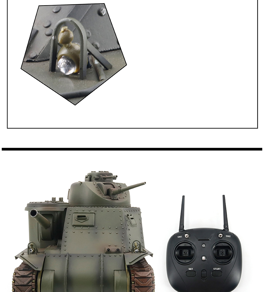 EXBONZAI 1/16 2.4ghz RC Tank RTR Hand Made Simulation Full Metal la CEL.ro