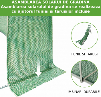Solar gradina 4x2.5x2m pentru plante si legume d2-seg-tun3069 - cel.ro