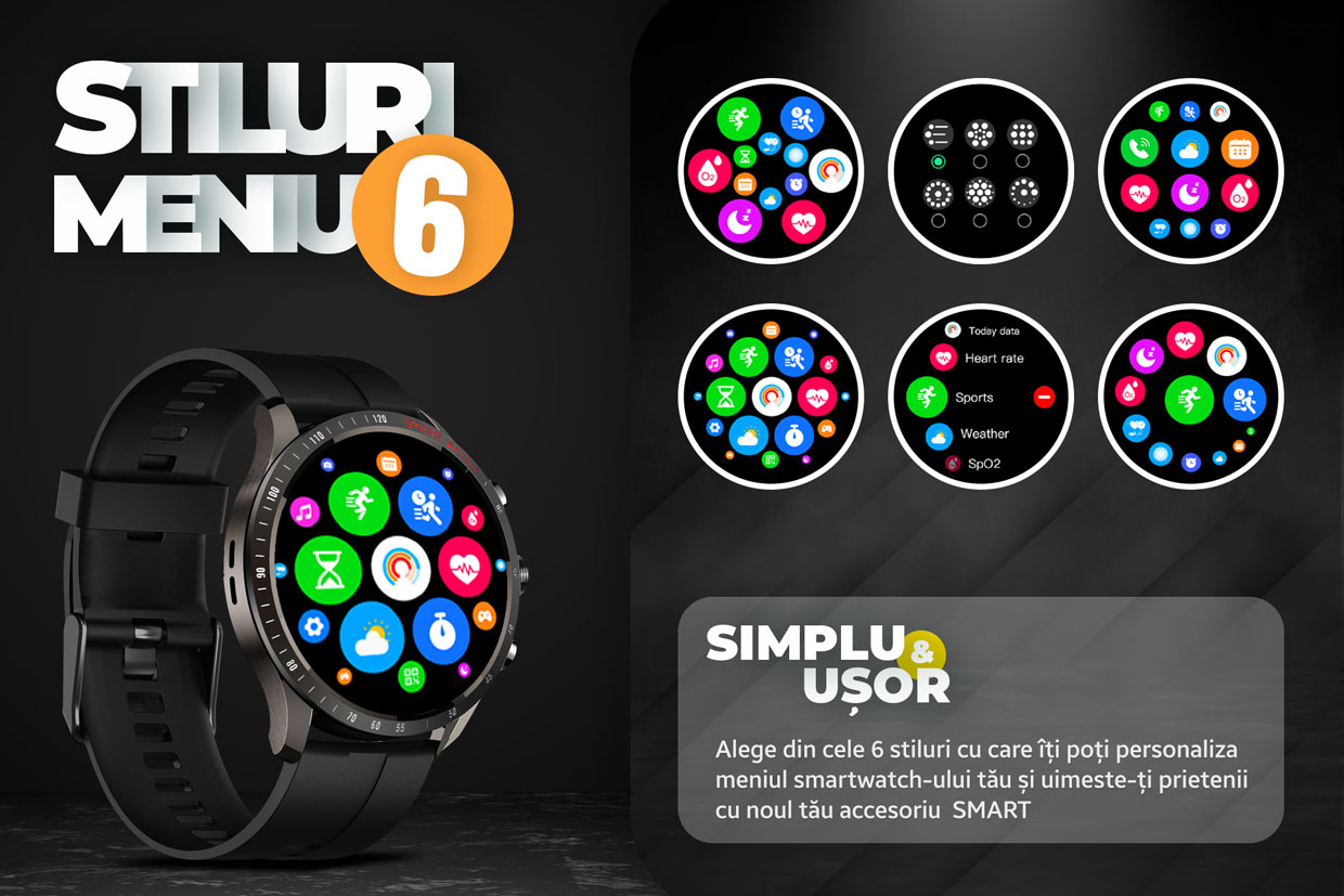 Ceas Smartwatch iHunt Watch 11 PRO Convorbire prin Bluetooth Saturatie ...