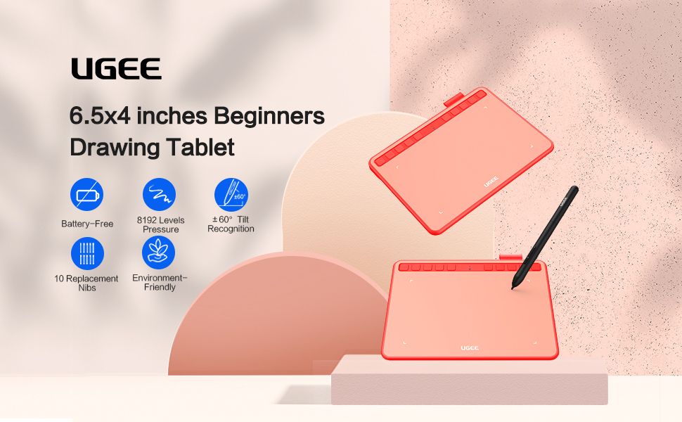 Tableta grafica 6.3 x 4 inch cu 10 taste stylus pen cu 8192 puncte ...