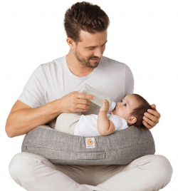 Perna de Alaptat Multifunctionala Ergobaby Natural Curve Moonlight Grey ...
