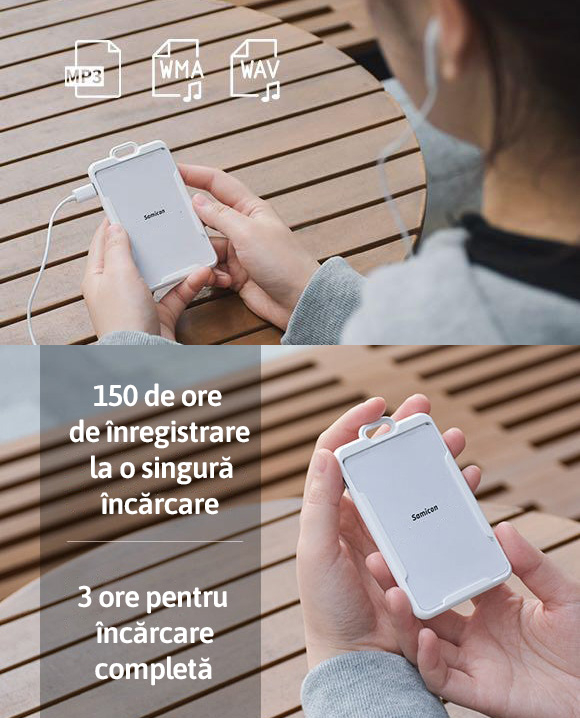 Ecuson cu microfon ascuns activare vocala MP3 Player 16GB - K3 uavl ...