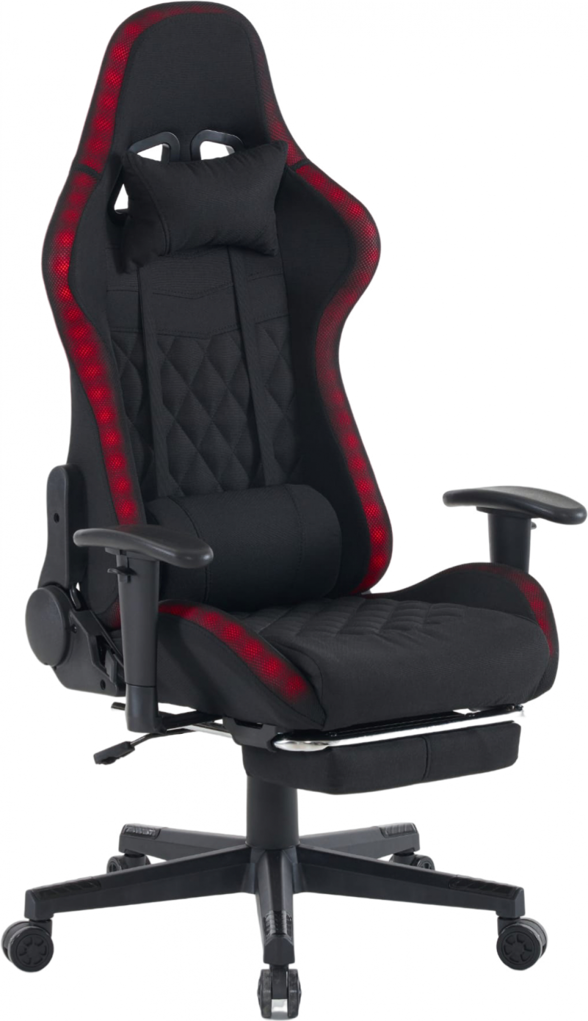 Scaun gaming B170 sistem iluminare banda LED RGB textil negru cu la CEL.ro