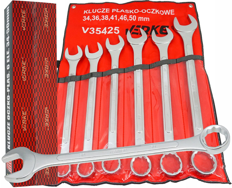 Set chei fixe si inelare combinate 6 piese 34-50mm V35425 Verke 37ct ...
