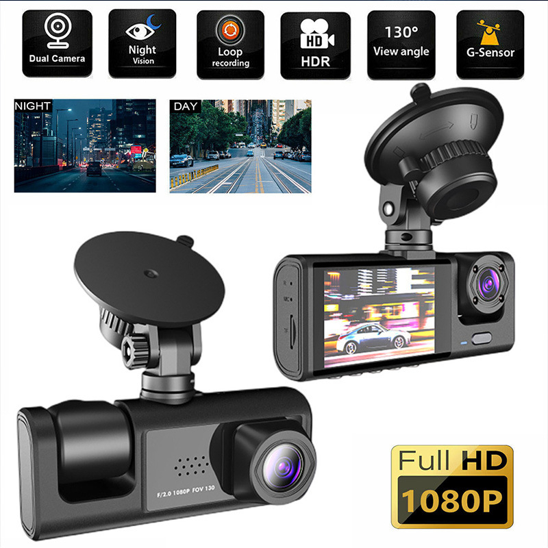 Camera Auto De Bord DVR Full HD 1080P 3 Lentile Camp Vizual Ultra-Larg ...
