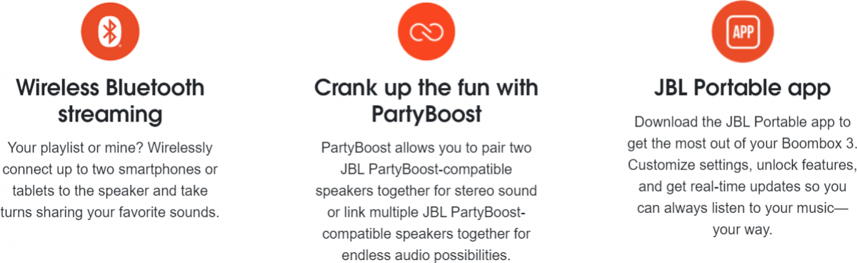 Boxa portabila JBL Boombox 3 180W Bluetooth 24H IP67 PartyBoost Negru