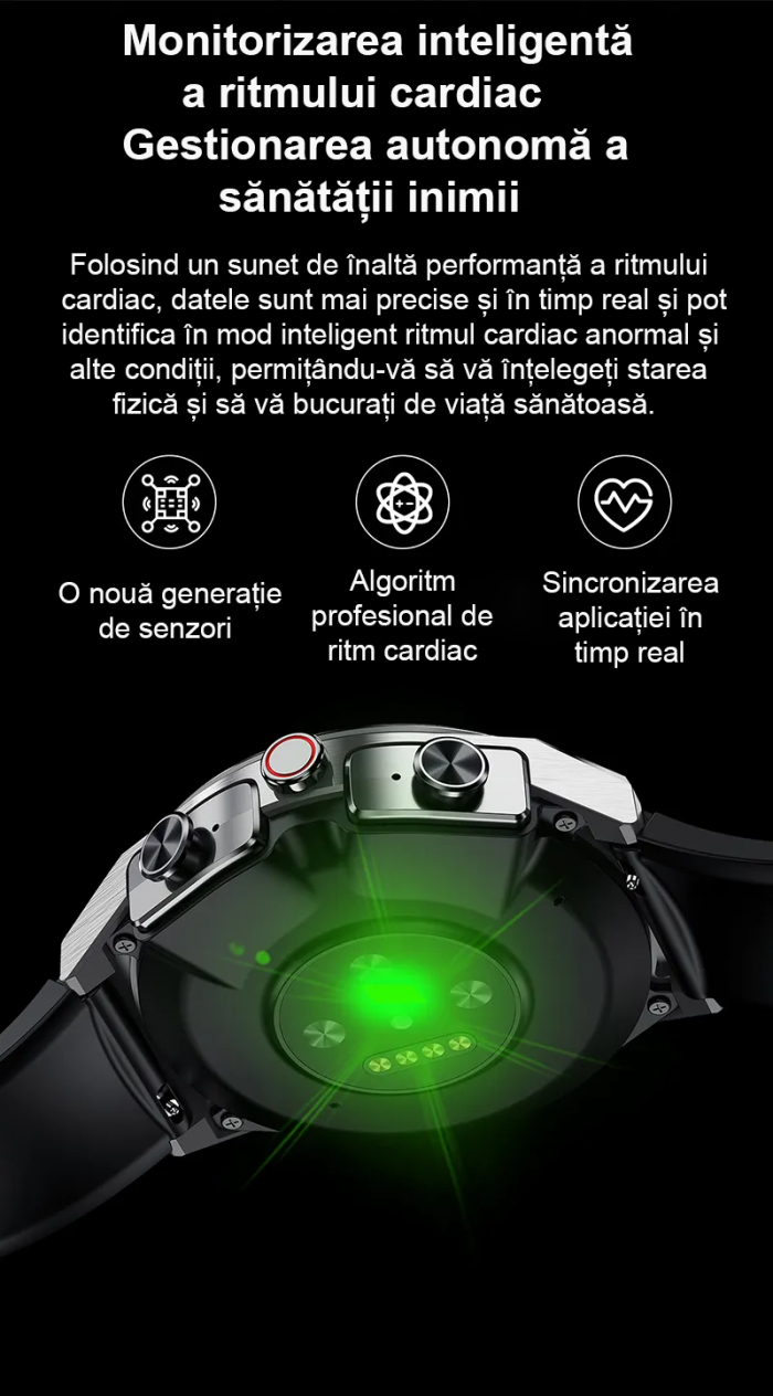 Ceas Smartwatch 2in1 cu CASTI Wireless Ecran tactil de 1.28 inch ...