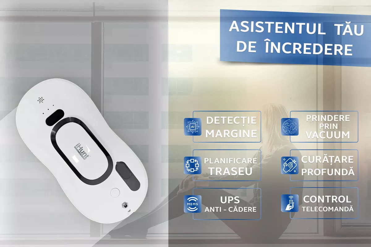 Robot autonom curatare geamuri iHunt Smart Window Robot 3 PRO 800W ...