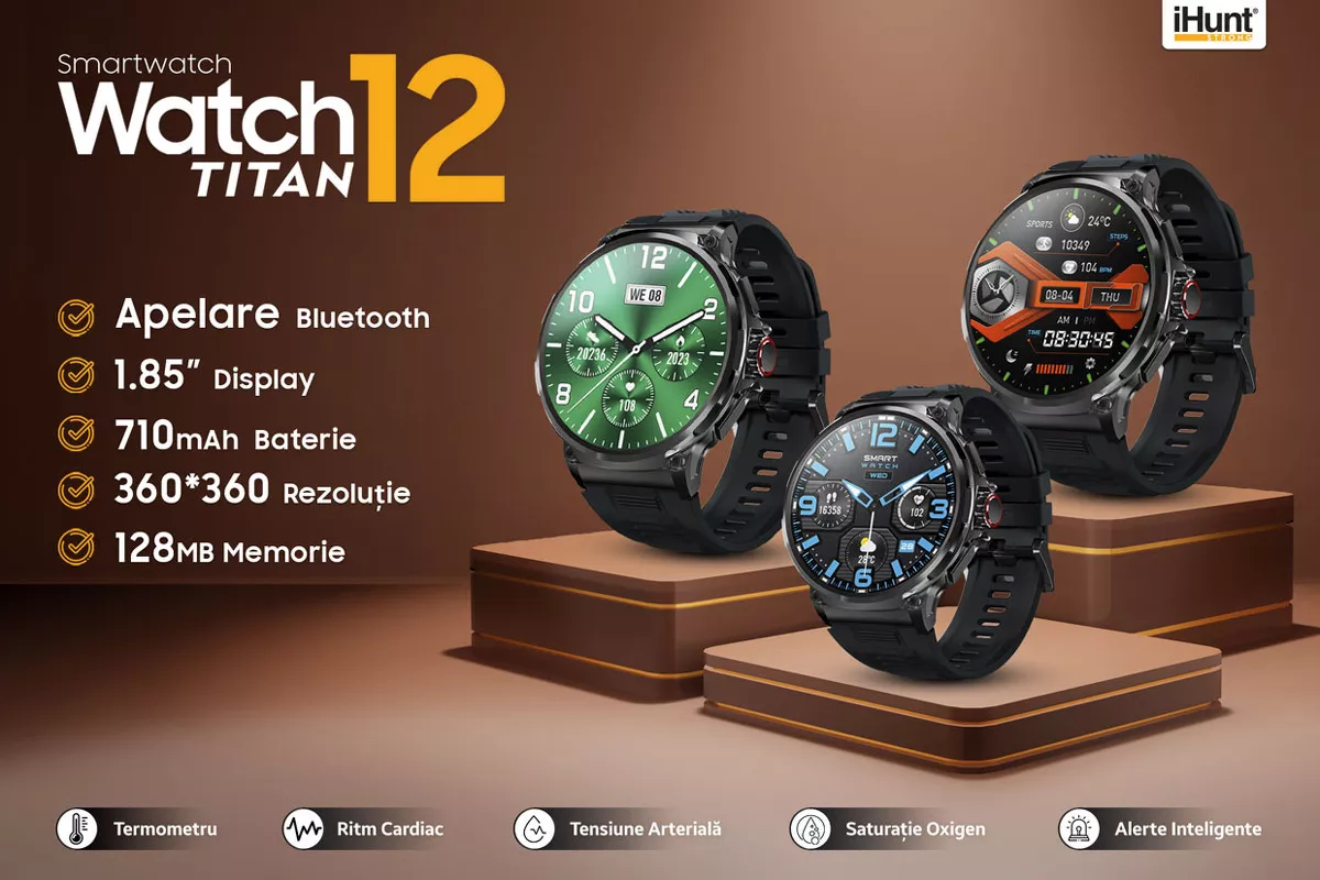 Ceas Smartwatch iHunt Watch 12 Titan Convorbire prin Bluetooth ...