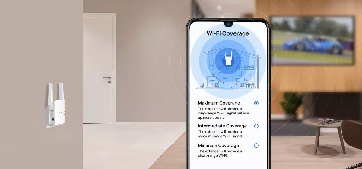 Range Extender TP-Link RE705X AX3000 Dual-Band Gigabit Wi-Fi 6 tehnologie