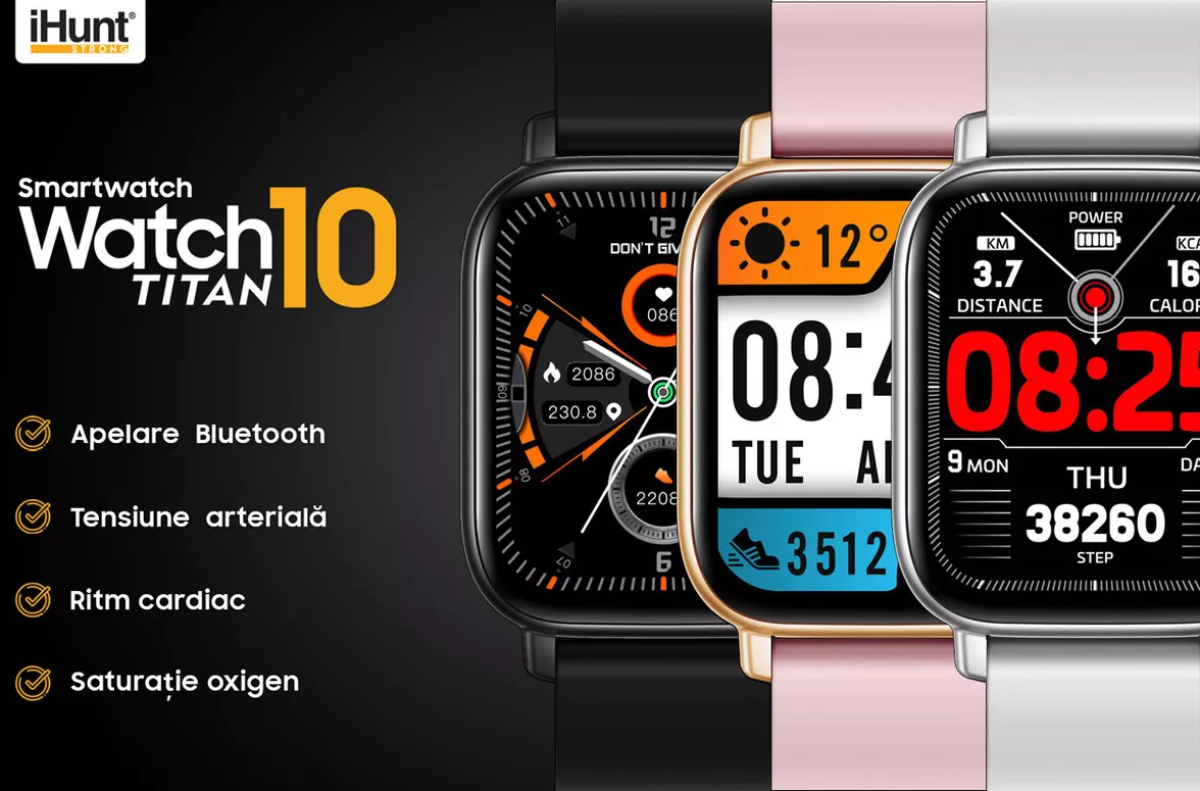 Smartwatch iHunt Watch 10 Titan Silver - cel.ro