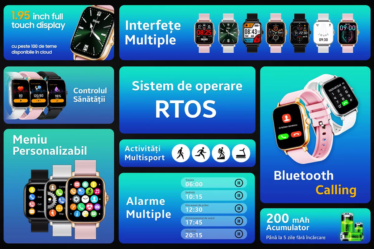 Smartwatch iHunt Watch 10 Titan Silver - cel.ro