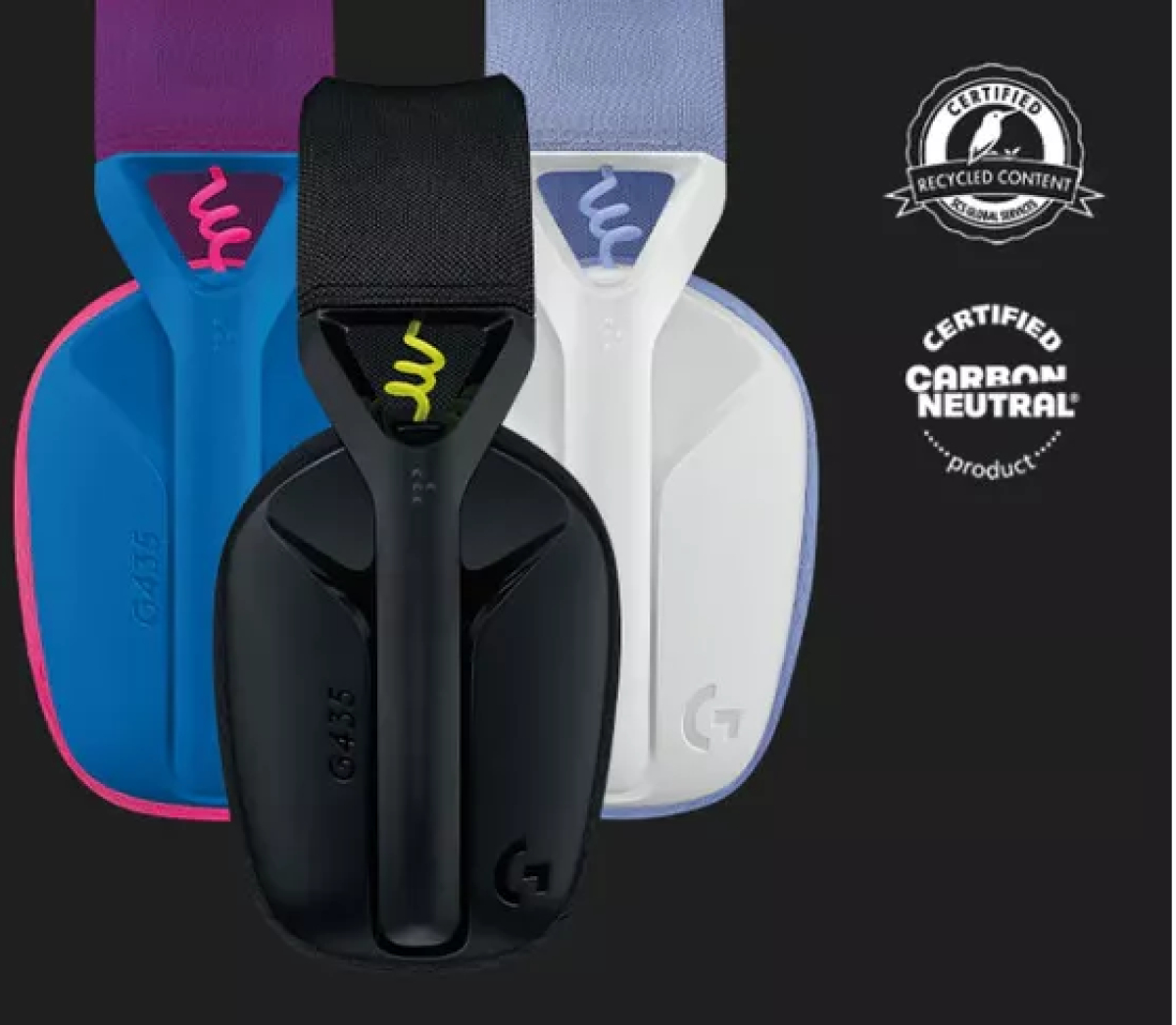 Casti gaming wireless Logitech G435 Lightspeed Albastru 981-001062