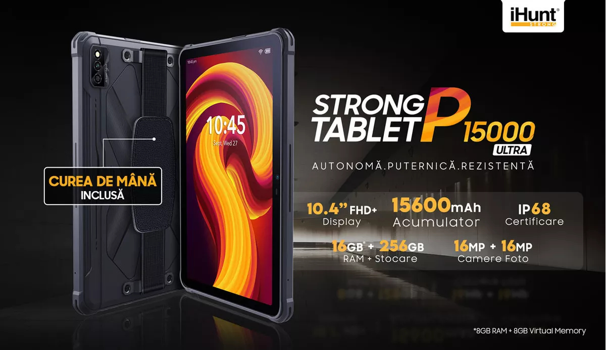 Tableta iHunt Strong Tablet P15000 Ultra Dual SIM 10.4 inch 8GB 256GB ...