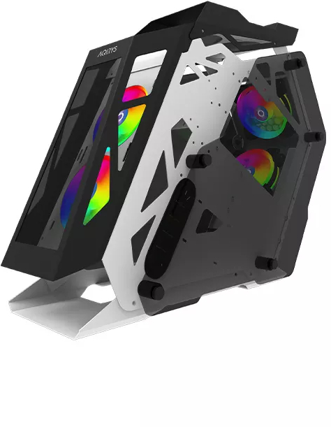 Carcasa PC AQIRYS Saiph ARGB White Black Resigilat - cel.ro