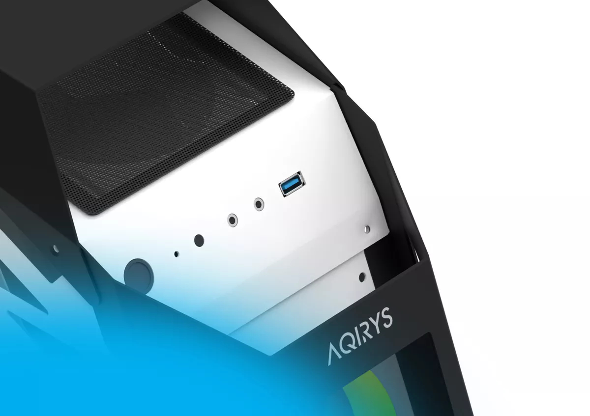 Carcasa PC AQIRYS Saiph ARGB White Black Resigilat - cel.ro