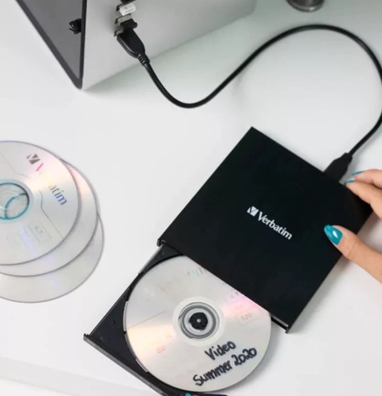 DVD-RW extern Verbatim Slimline USB2.0 Mdisc support 53504 - cel.ro