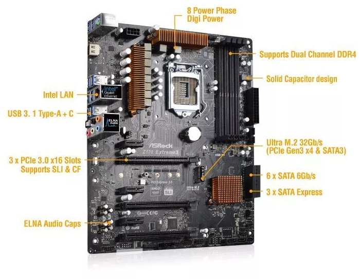 Placa de baza ASRock Z170 Extreme 3 Socket 1151 z170-extreme3 - cel.ro