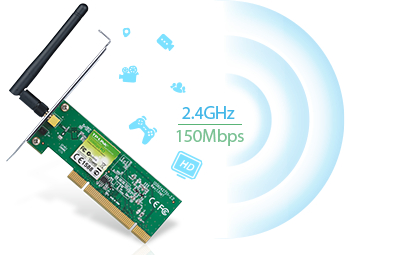 Placa de retea Wireless PCI TP-LINK 150Mbps 2.4GHz tl-wn751nd - cel.ro