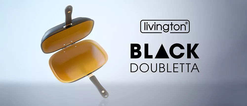 Tigaie dubla MediaShop Doubletta Livington Black Basic 3496 Grill si ...