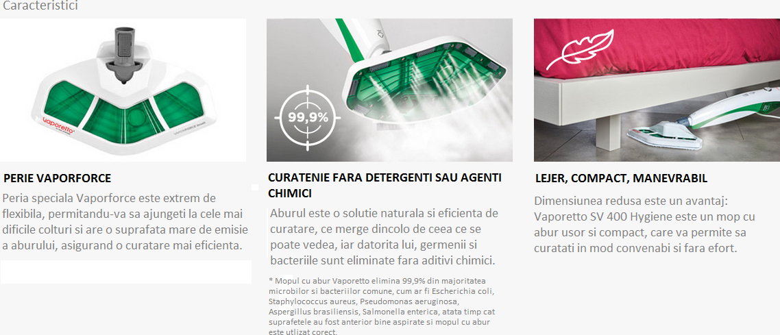 Aparat de curatat cu abur PTEU0272 Polti Vaporetto SV 400 1500 W ...