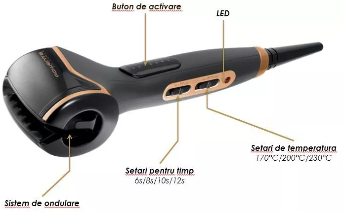 Ondulator automat Rowenta Expertise So Curl CF3710 230 grade 3 trepte ...