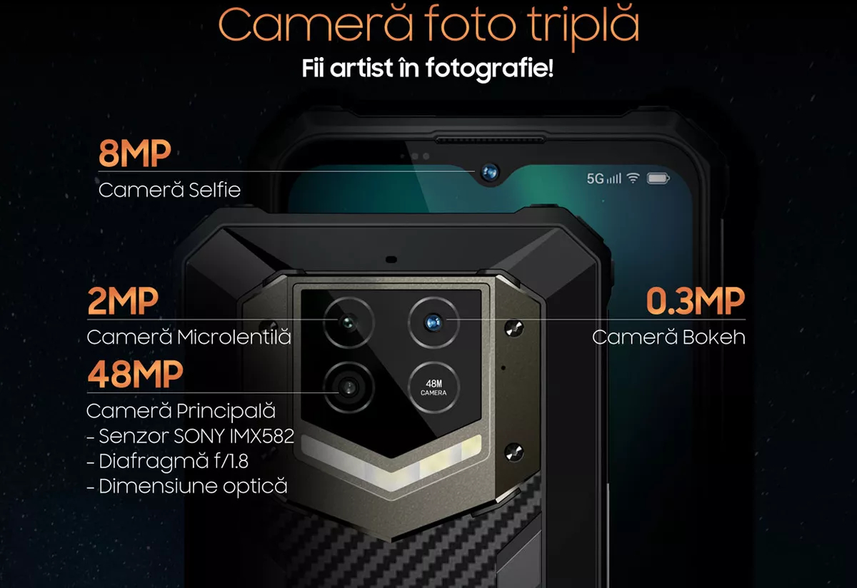 Telefon mobil iHunt Titan P15000 PRO 2022 128GB Dual SIM 5G Negru ...