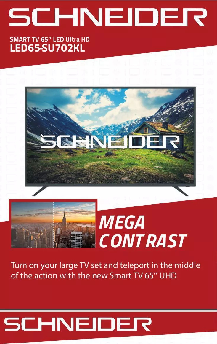 Televizor LED 165 cm Schneider LED65-SU702KL 4K UltraHD Smart TV