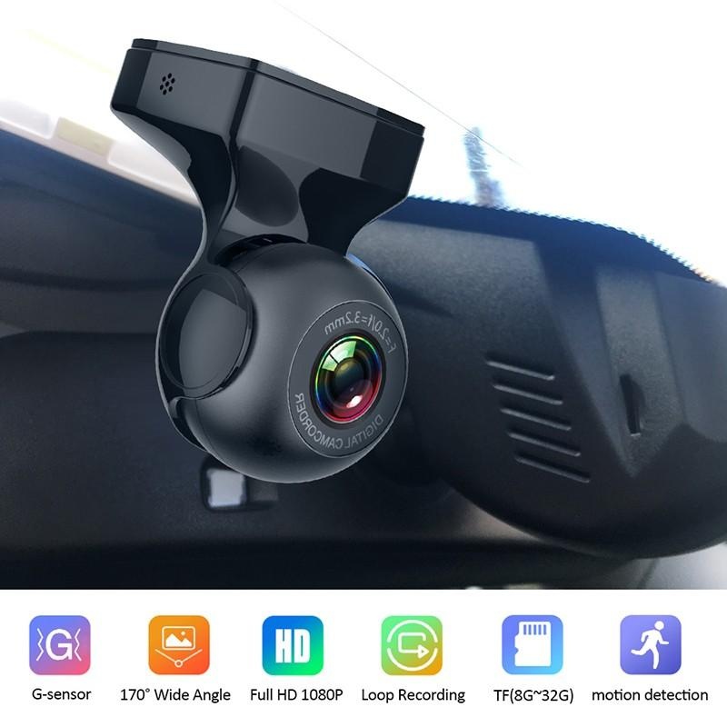 Camera Video Auto Techstar® Mini F14 FullHD 1080P Functie ADAS ...