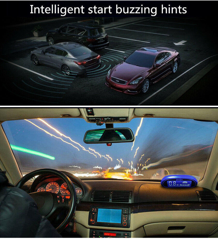 Set senzori Parcare auto Detector PARKTRONIC Display radar monitor 4 ...