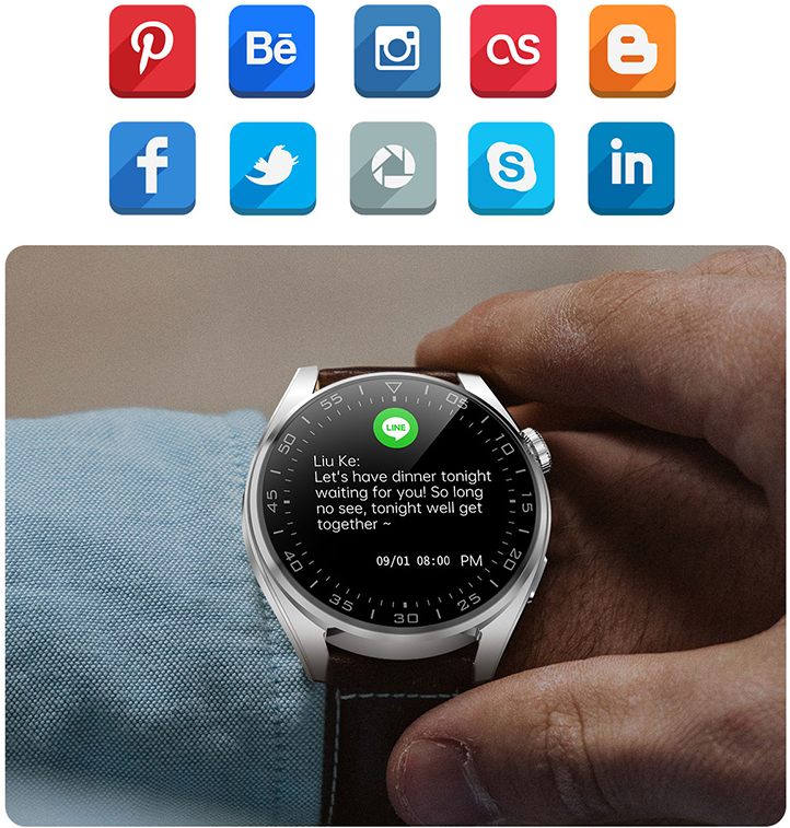 Smartwatch iQuality® Watch M1 PRO Functie Apelare si Buton Rotativ - cel.ro
