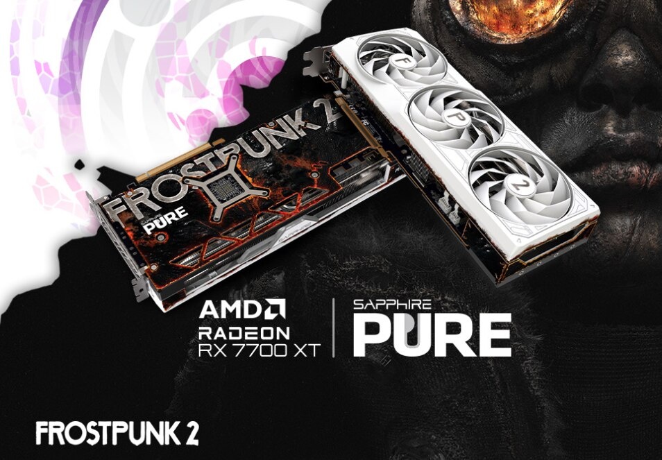 Placa video SAPPHIRE Pure AMD Radeon RX 7700 XT Frostpunk 2 Edition ...