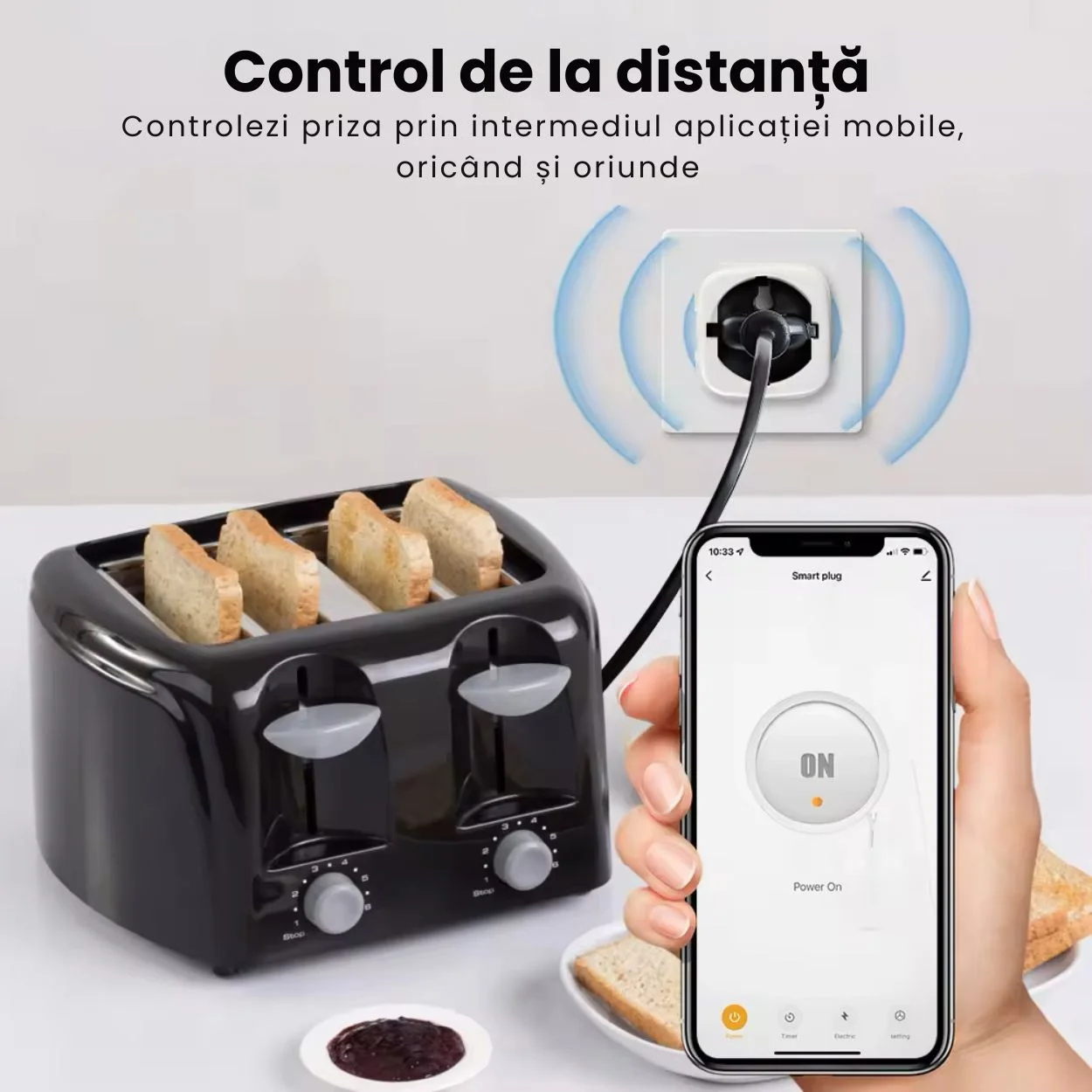 Priza inteligenta GAVIO G20 WiFi aplicatie mobila 20A 4400W program ...