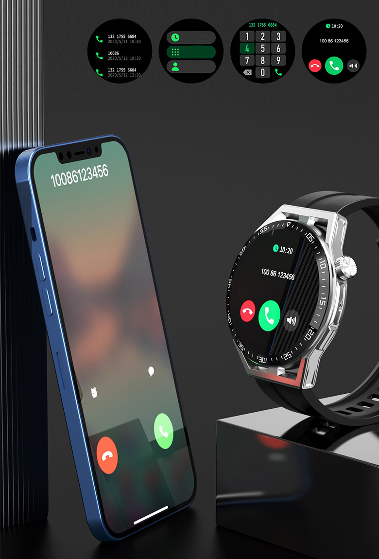 Smartwatch iQuality® HDT3 PRO cu Functie Apelare Telefon Buton Rotativ ...