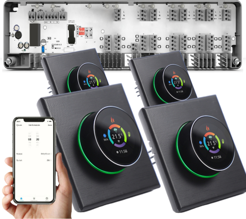 Kit Automatizare Incalzire Pardoseala Smart Q10 Controller pardoseala 4 ...