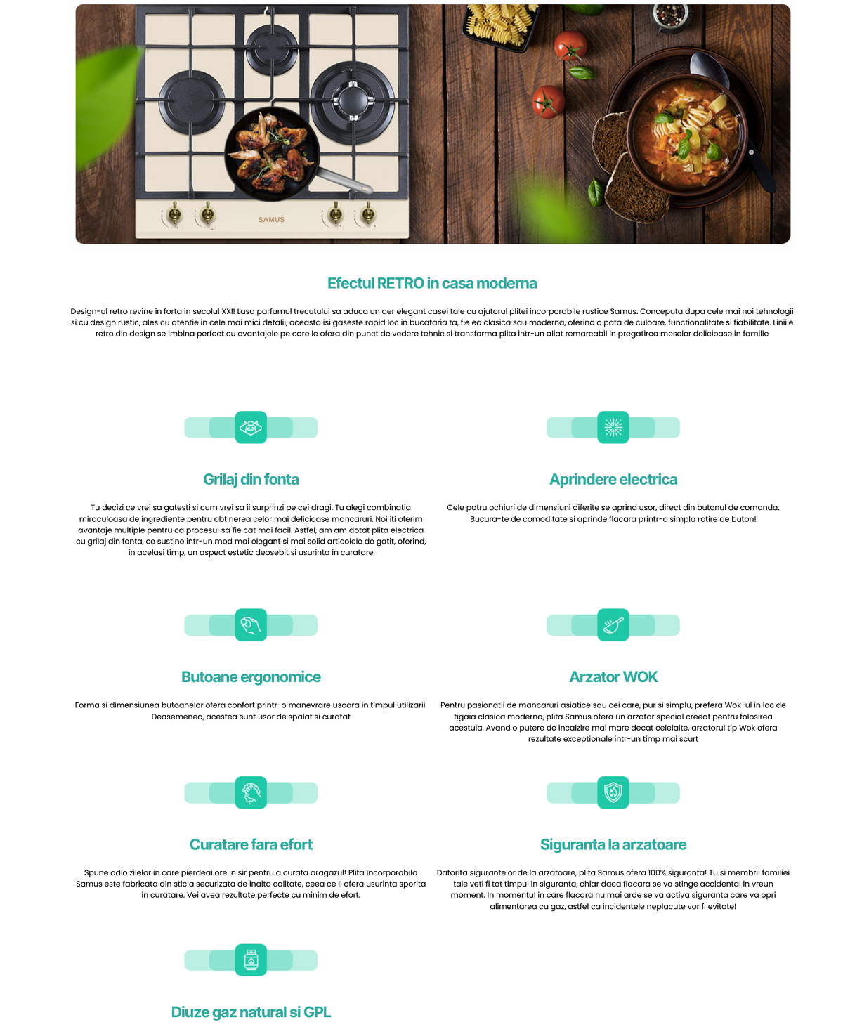 Pachet incorporabil Samus Cuptor SC620VTV Clasa A 2200W 56L 7 functii ...