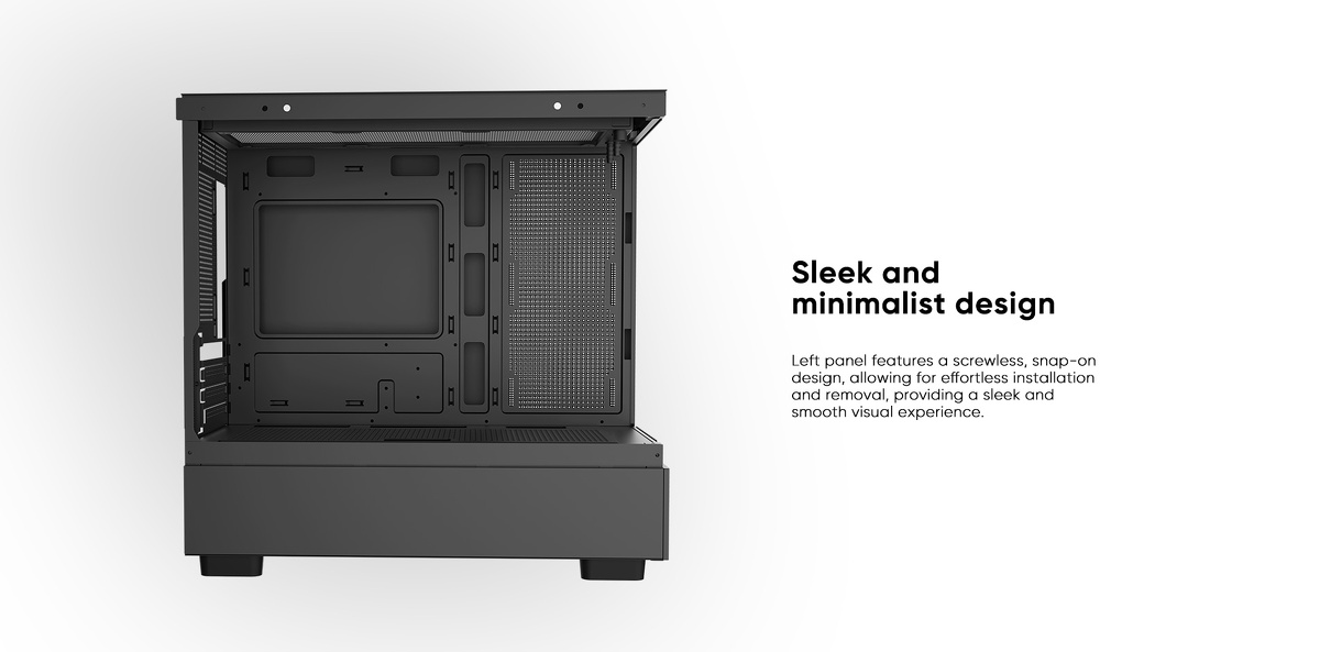 Carcasa Gaming 1STPLAYER MI5 Middle Tower ARGB ALB Tempered Glass M-ATX ...